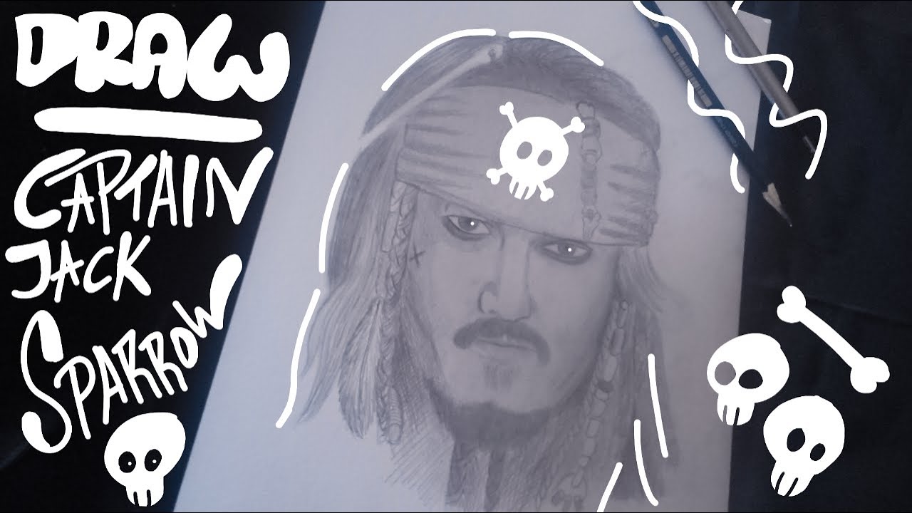 Drawing Captain Jack sparrow / Menggambar Kapten Jack sparrow - YouTube