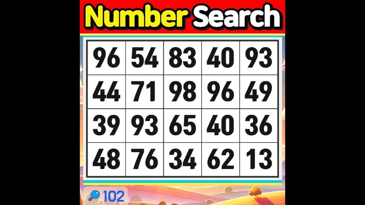 NumberSearch. Seize the victory.【Memory | brain game | Quiz Olympics ...