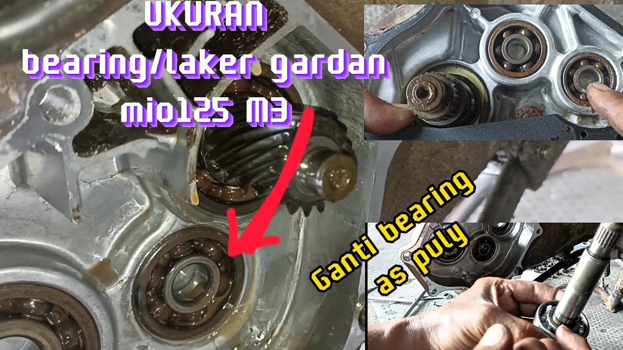 Bongkar gardan mio M3 | ganti bearing as puly - YouTube