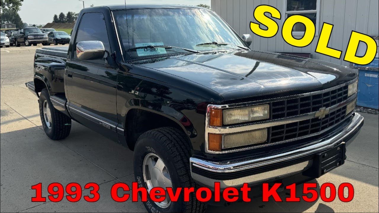 SOLD - 1993 Chevrolet K1500 Z71 - Running - YouTube