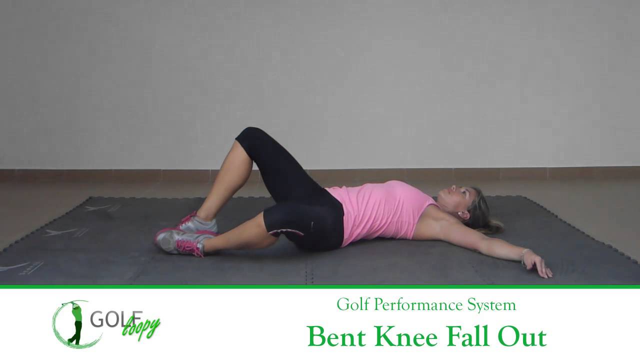 Golf Stability Exercise - Bent Knee Fall Out - YouTube