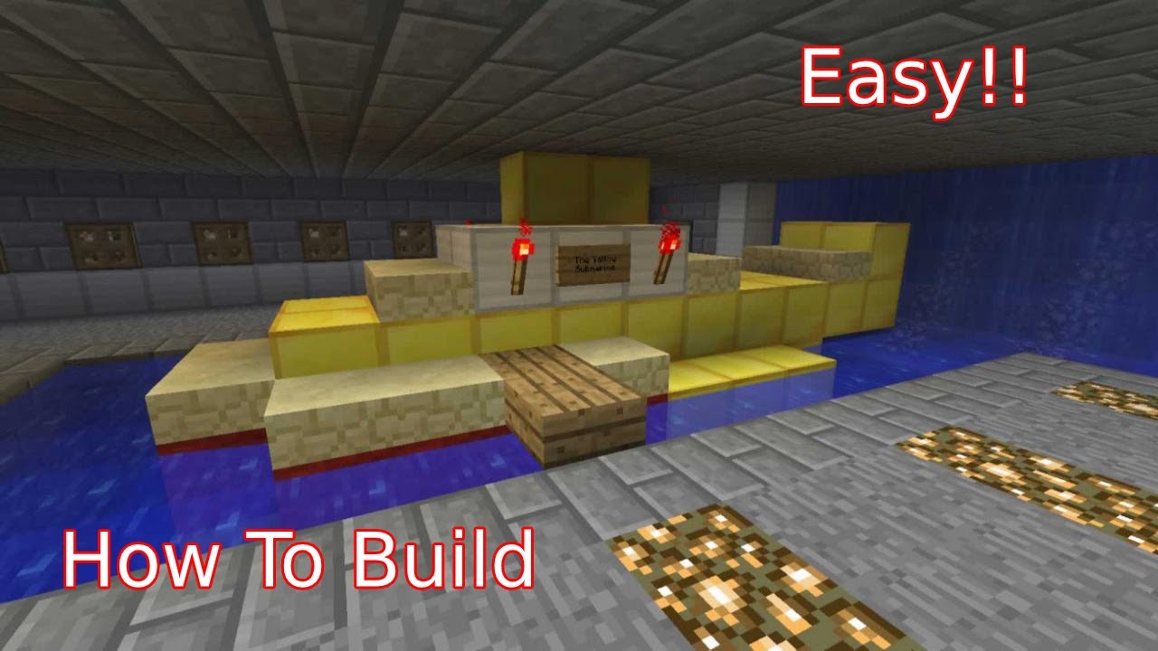 How To Make A Submarine In Minecraft!! (EASY!!) - YouTube
