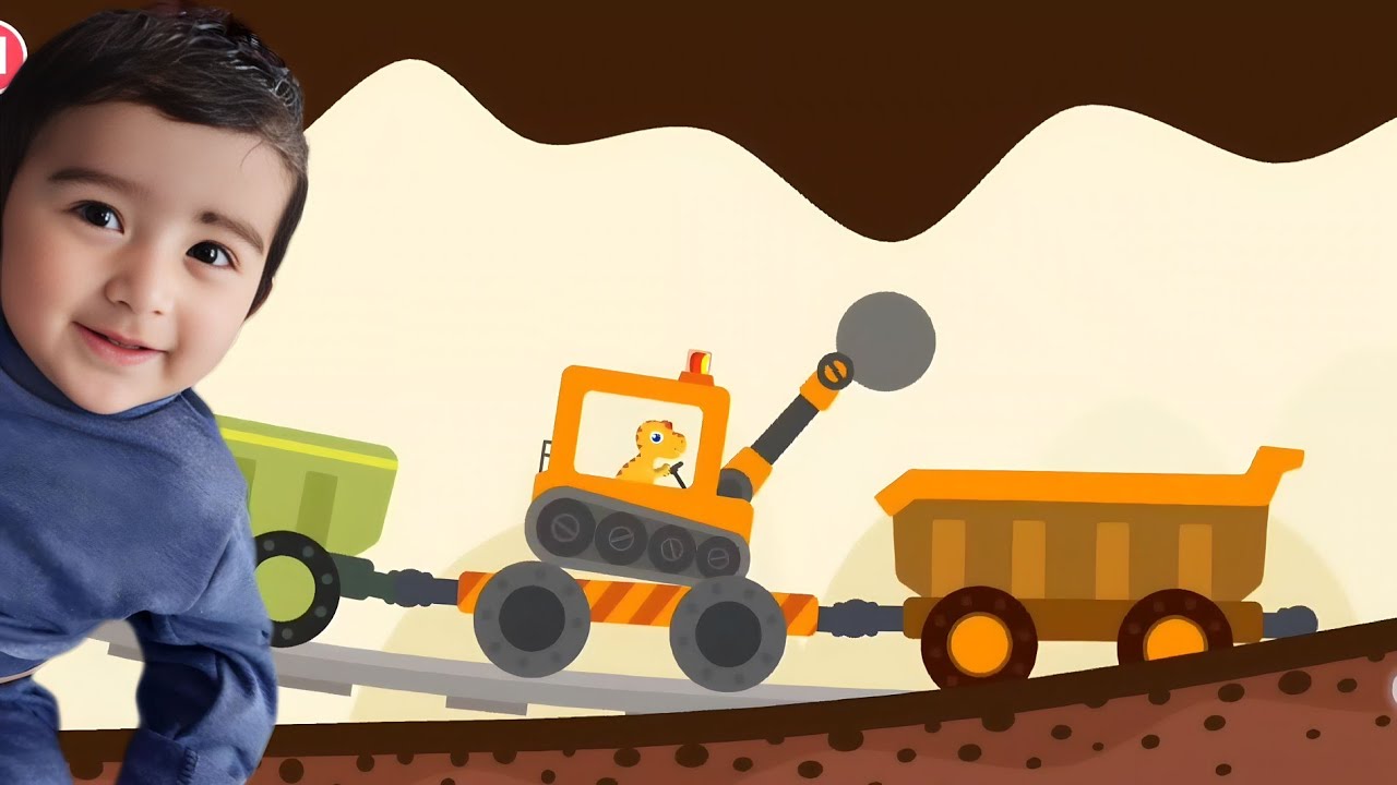 engineering vehicle dino driver || dino drivers || dino digger - YouTube