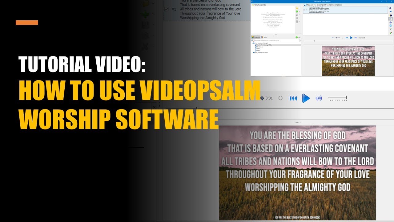 HOW TO USE VIDEOPSALM WORSHIP PRESENTATION SOFTWARE - YouTube