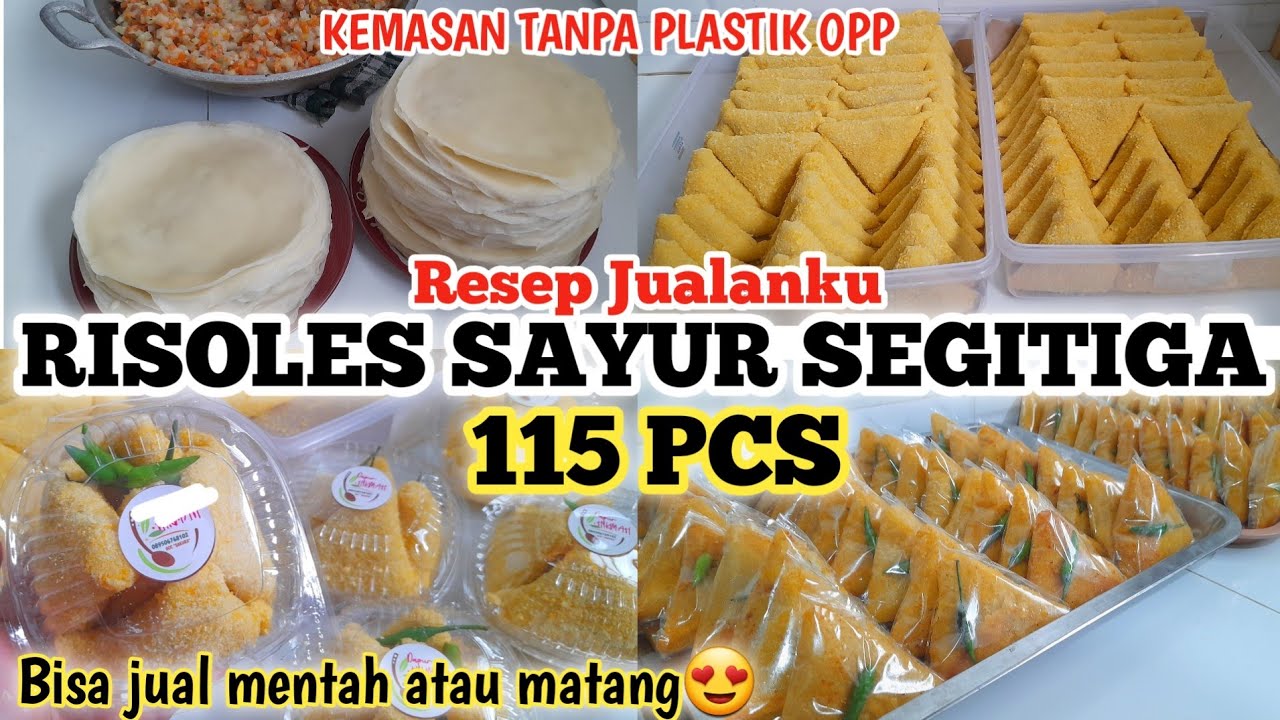 RISOLES SAYUR UNTUK JUALAN BENTUK SEGITIGA. JADI 115PCS. WAJIB COBA SIH ...