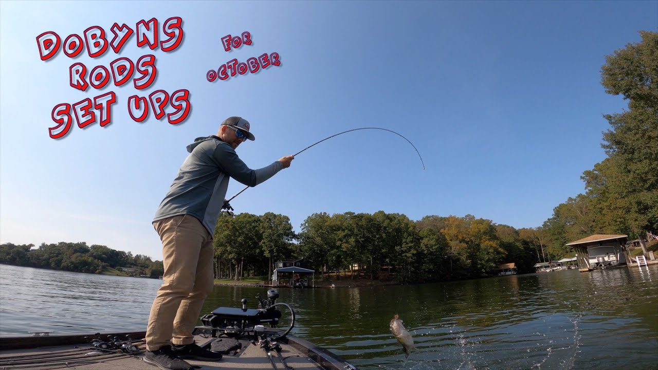 Dobyns rods line up for fishing in October - YouTube