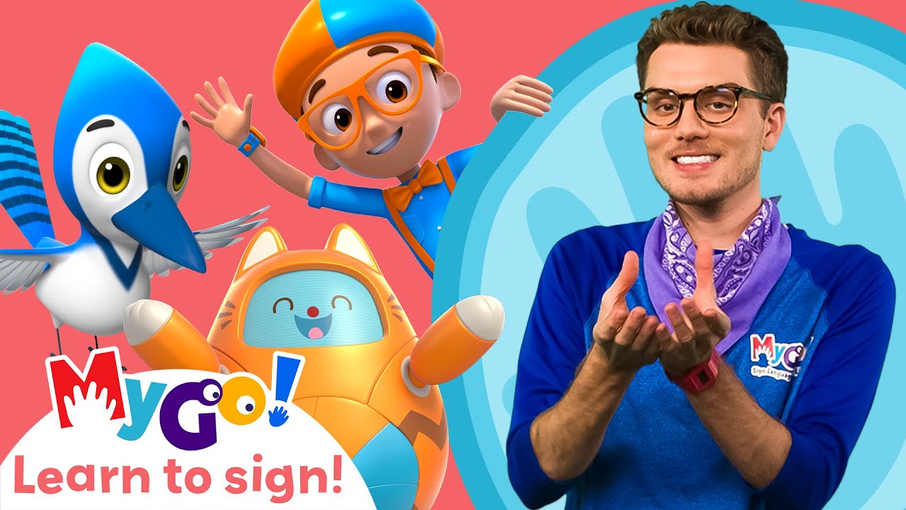 Learn Sign Language with Blippi Wonders! | Birds Nest | MyGo! | ASL for ...