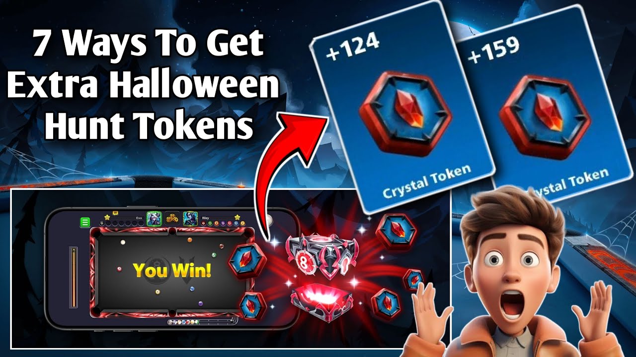 7 Ways To Get Halloween Hunt Tokens In 8 Ball Pool | 8 Ball Pool New ...