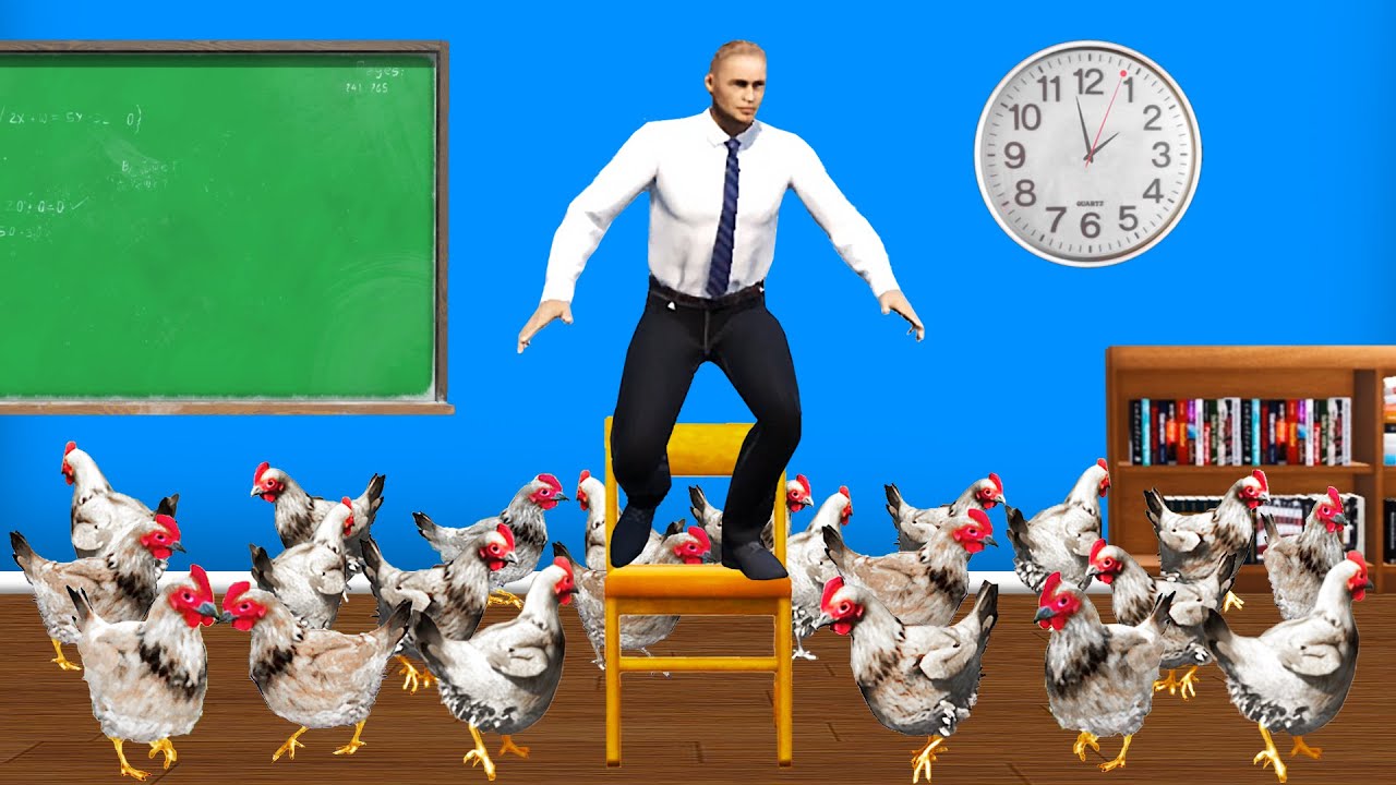 PRANKING The TEACHER With CHICKENS! (Bad Guys At School) - YouTube