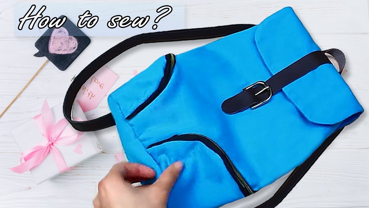 2 POCKETS TRENDY BACKPACK DIY TUTORIAL EVERYONE WANTS TO HAVE 🎒🌹 Sew It ...