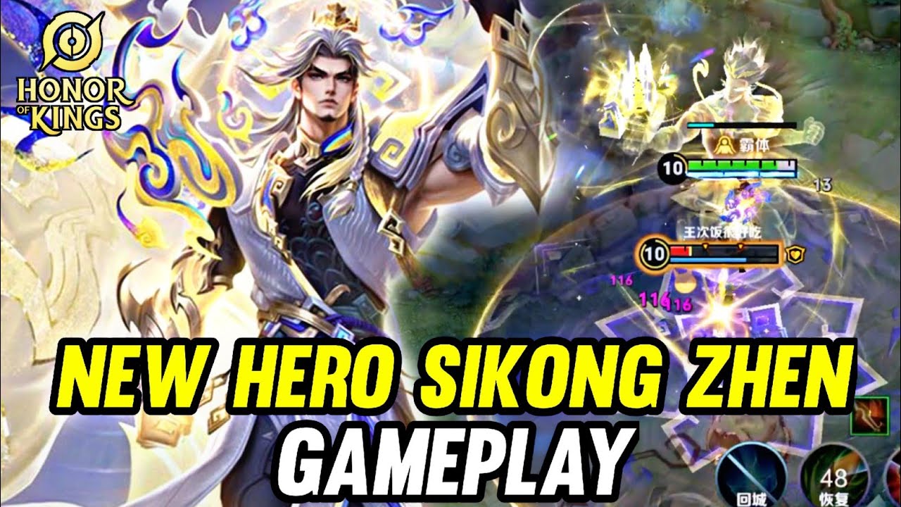 HOK : UPCOMING NEW HERO SIKONG ZHEN GAMEPLAY - HONOR OF KINGS - YouTube