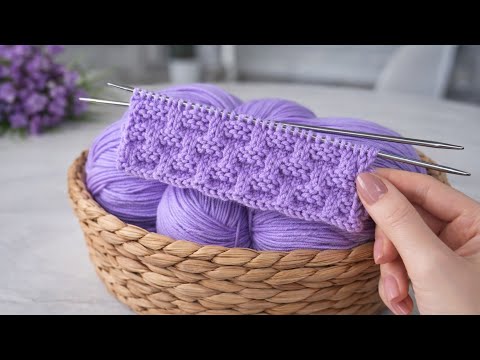 Üç Günde Yelek Örün 💜Kolay İki Şiş Örgü Yelek Model Desen 💜#crochet #knitting #diy 
