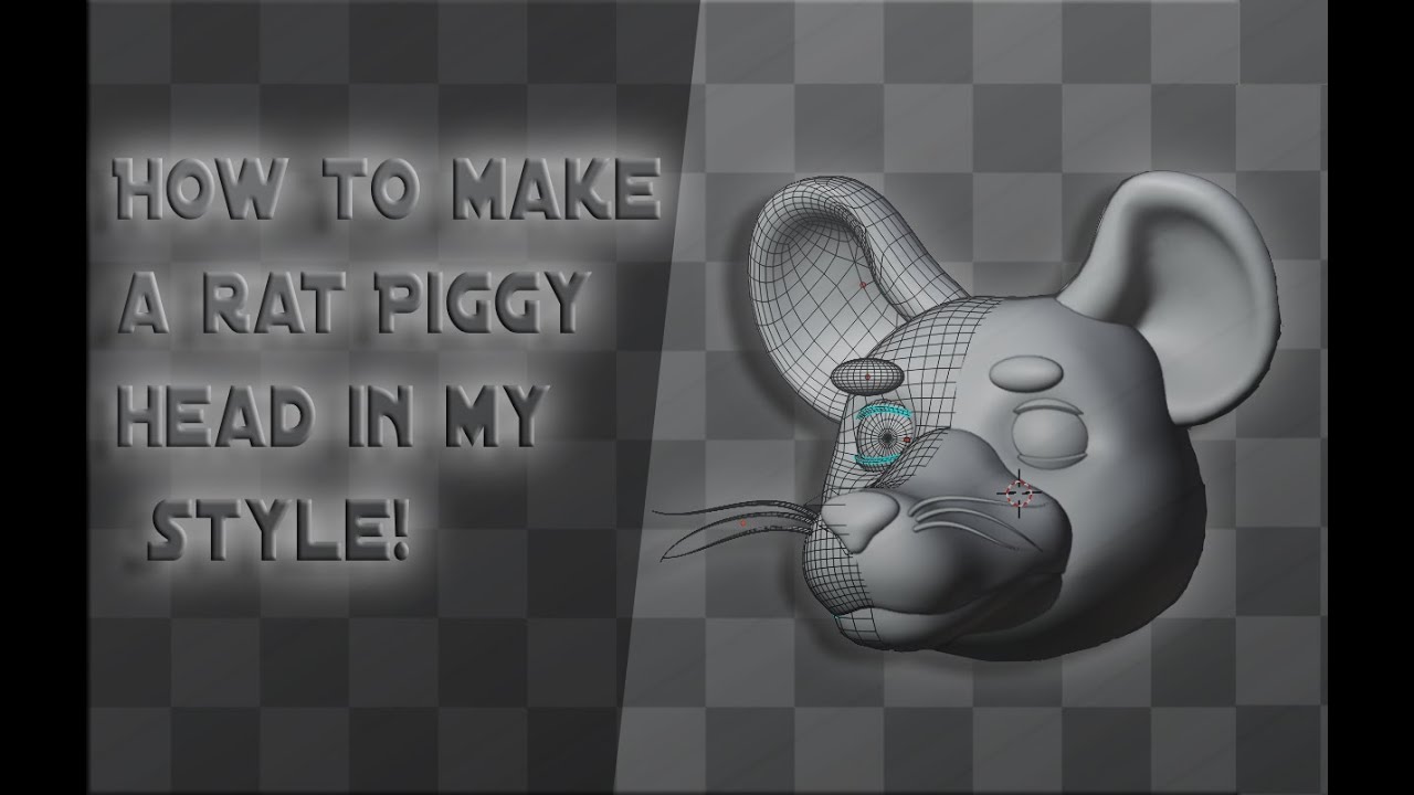 How to make a piggy head in my style! - YouTube