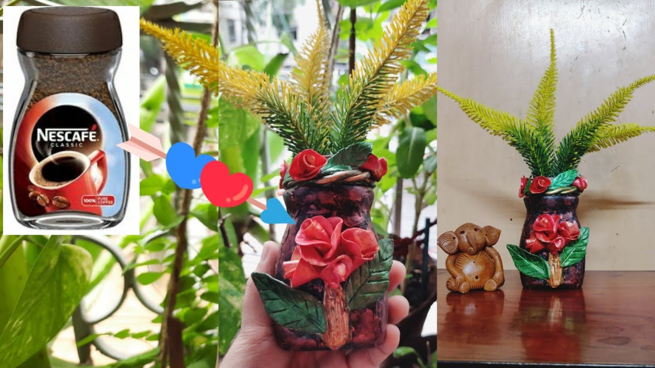How to make Nescafe Planter at home | Gift ideas | DIY Home Decor ...