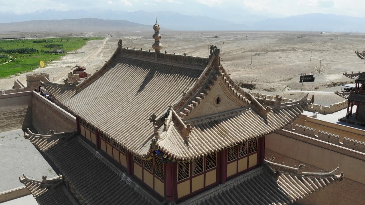 [4K Drone Video] Aerial Bird Eye View of An Ancient Chinese Castle ...