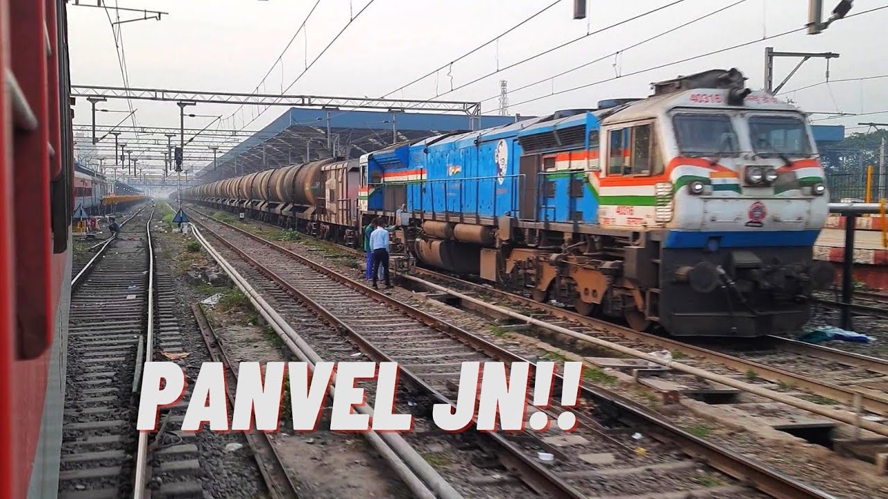 'Entering PANVEL JN📍,Onboard 12618 MANGLA LAKSHADWEEP EXP🔥'#mumbai# ...