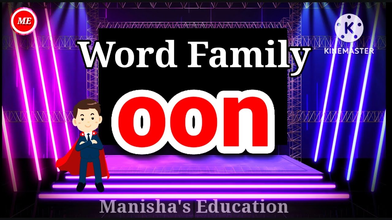Word Family-oon | oon-word Family | Phonics Word Families | Word Bank ...