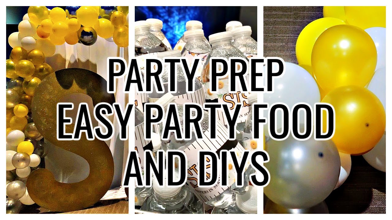 PARTY PREP VLOG | Decor Setup and Simple Party Food Ideas - YouTube