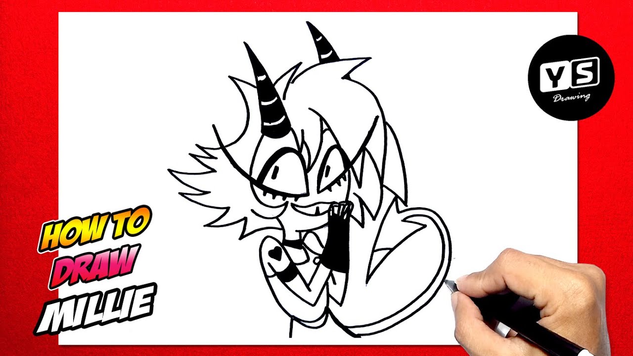 How to draw Millie from Helluva Boss - YouTube