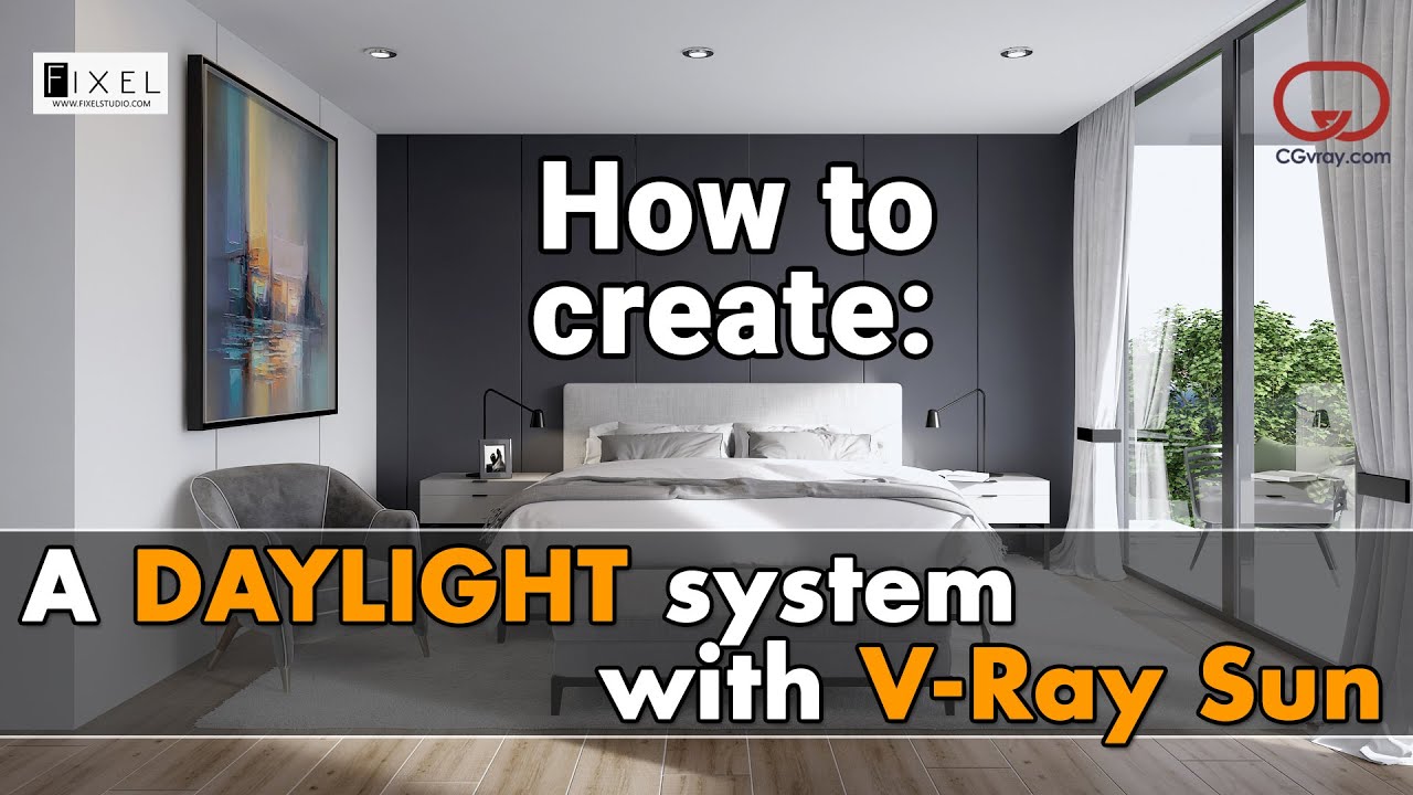 How to create a Daylight system with V-Ray Sun - YouTube