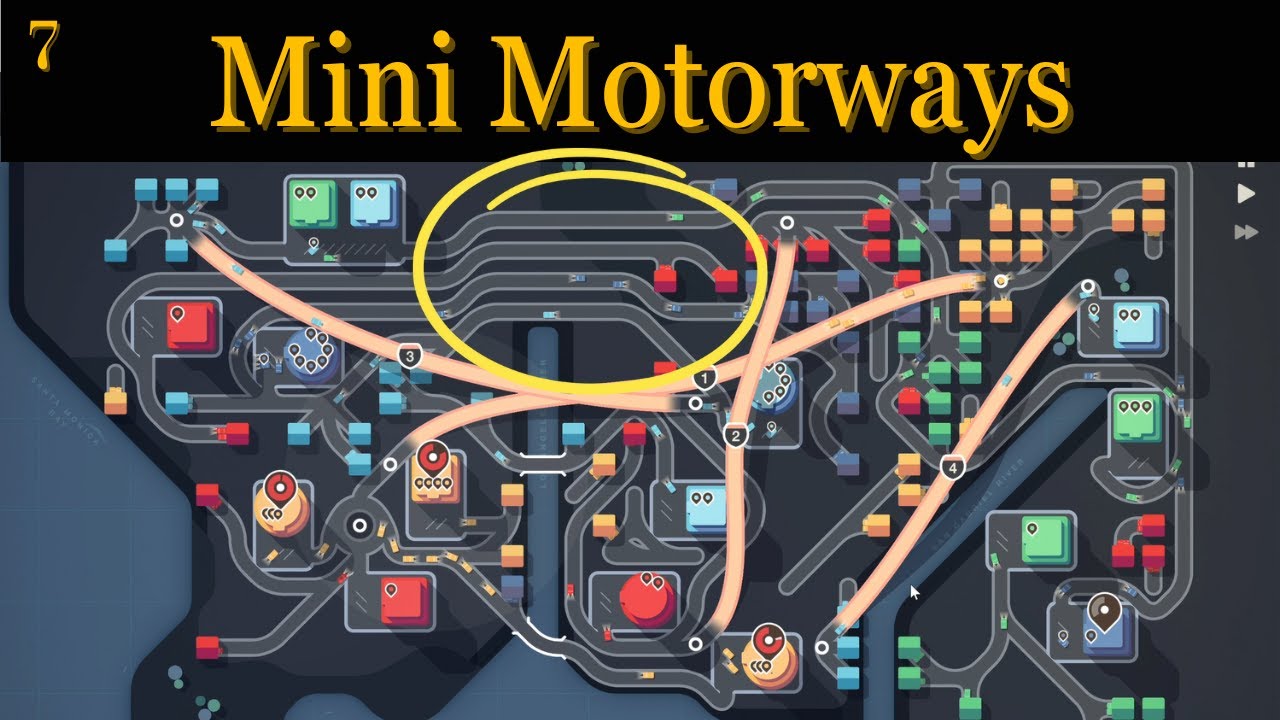making a four lane highway in Mini Motorways - YouTube