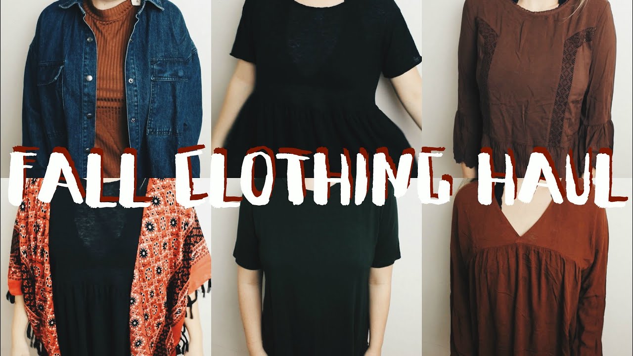 TRY ON FALL CLOTHING HAUL - YouTube