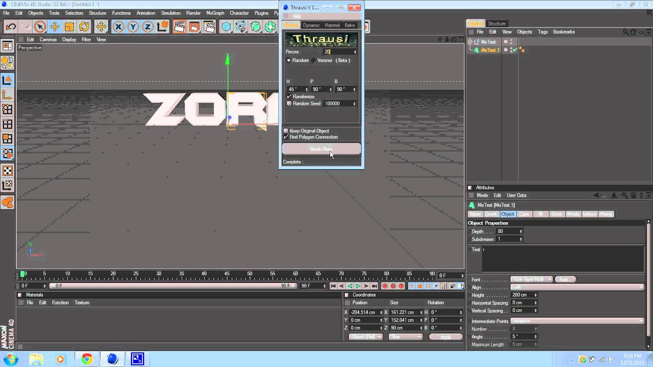 Exploding Letter Tutorial (Cinema 4D) - YouTube
