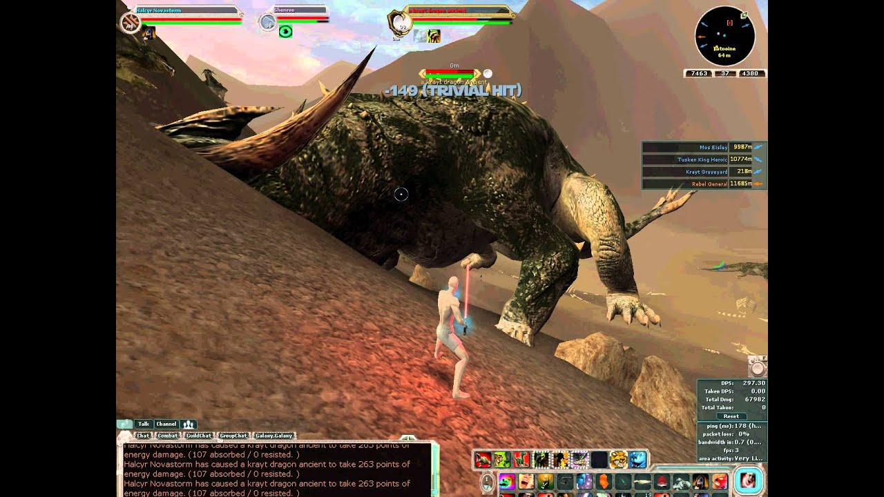 SWG Soloing an Ancient Krayt Dragon (0 buffs and armor) - YouTube