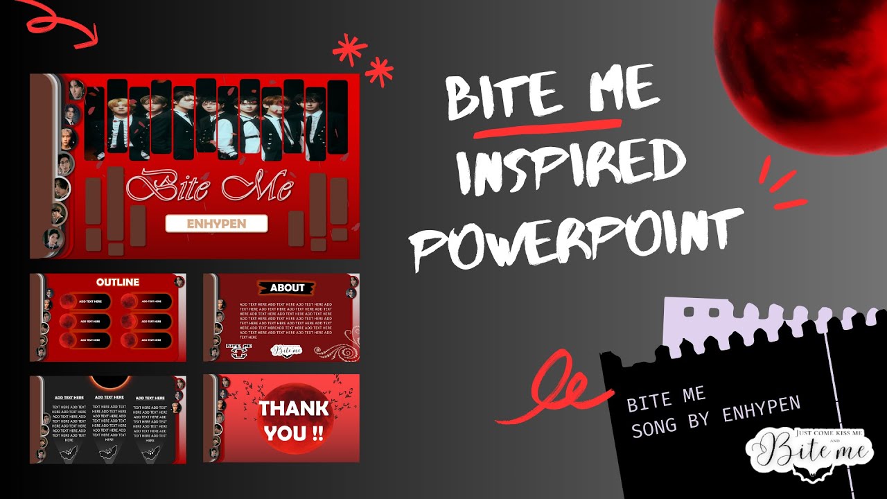 Bite Me - Enhypen Inspired Powerpoint Template | Free Download - YouTube