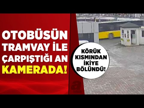 İstanbul'da otobüs ile tramvay çarpıştı | A Haber