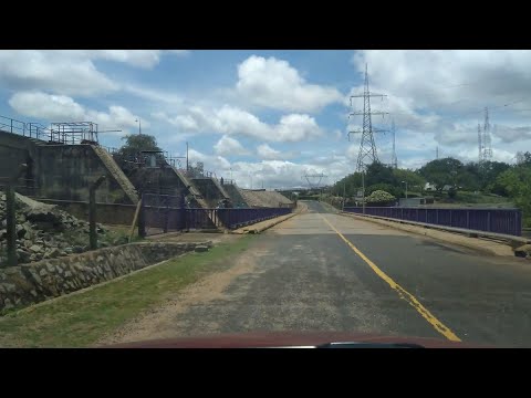 Driving over Masinga Dam gates