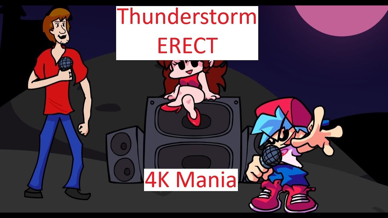 FNF shaggy | Thunderstorm erect | fan-chart | 4k mania - YouTube