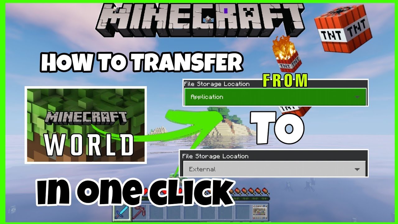 How to transfer world from application to external in MINECRAFT PE ||IN ...