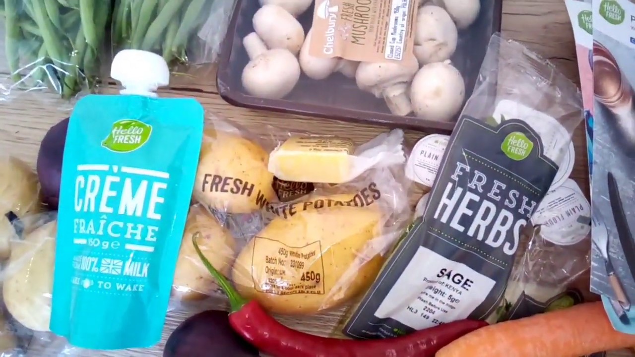Hello Fresh - UK Unboxing 🇬🇧 Food subscription Meal Plan/Kit 💜💚 - YouTube