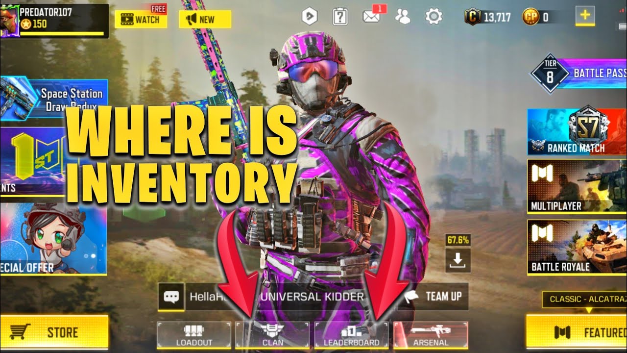 COD MOBILE!How To Find inventory in COD MOBILE! What is Arsenal in COD ...