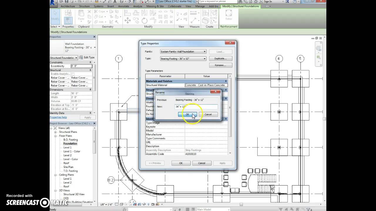 Creating a Pier and Footing Schedule - YouTube