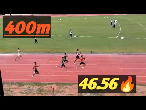 400m🔥 race 46.56 sec⚡ ! #400m# athletics - YouTube