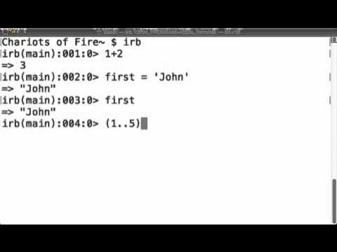 Interactive Ruby Shell irb - YouTube