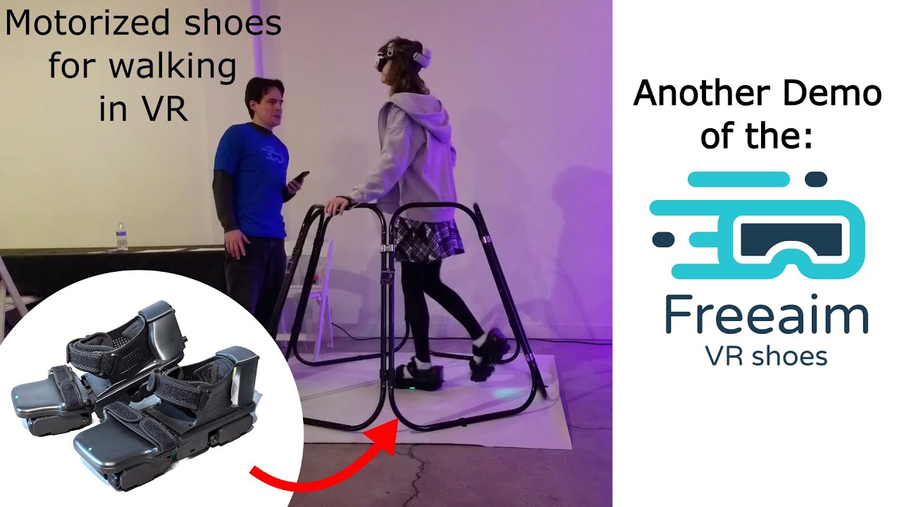 Another Freeaim VR Shoes Demo at the XR Experience Event | Walking ...