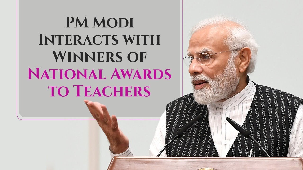 PM Modi Interacts with Winners of National Awards to Teachers | pmo ...
