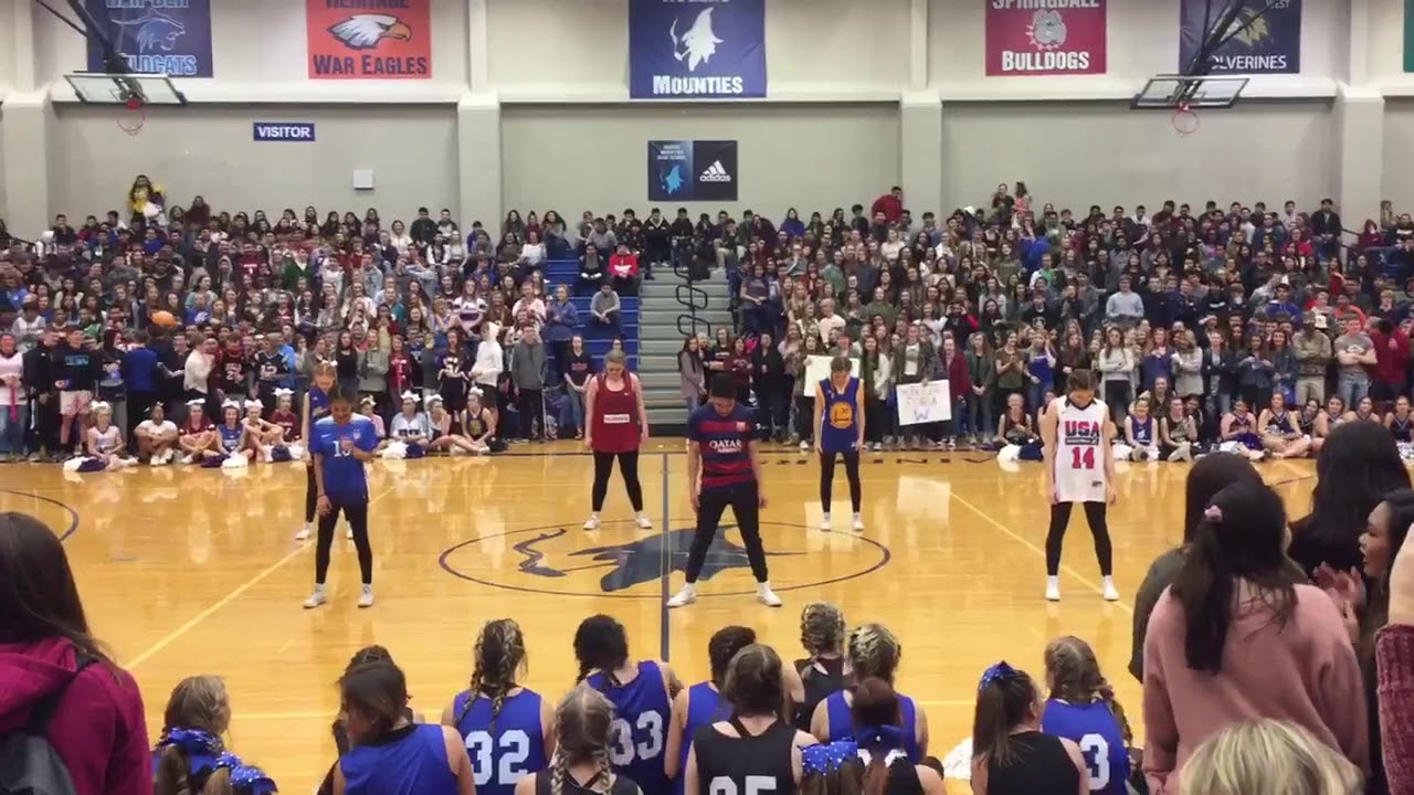 PEP RALLY 18: FRESHMAN DANCE TEAM HIP-HOP - YouTube