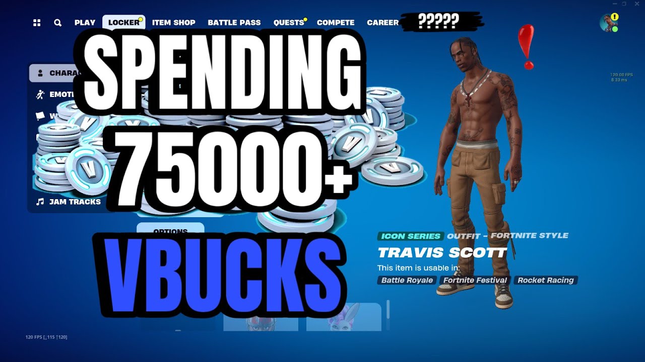 I Spent Over 75k Vbucks... - YouTube