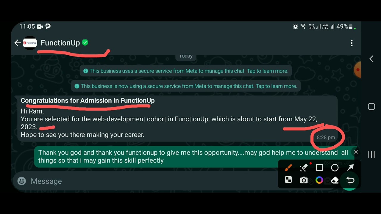 got admission in functionup || functionup admission 22th may 2023 - YouTube