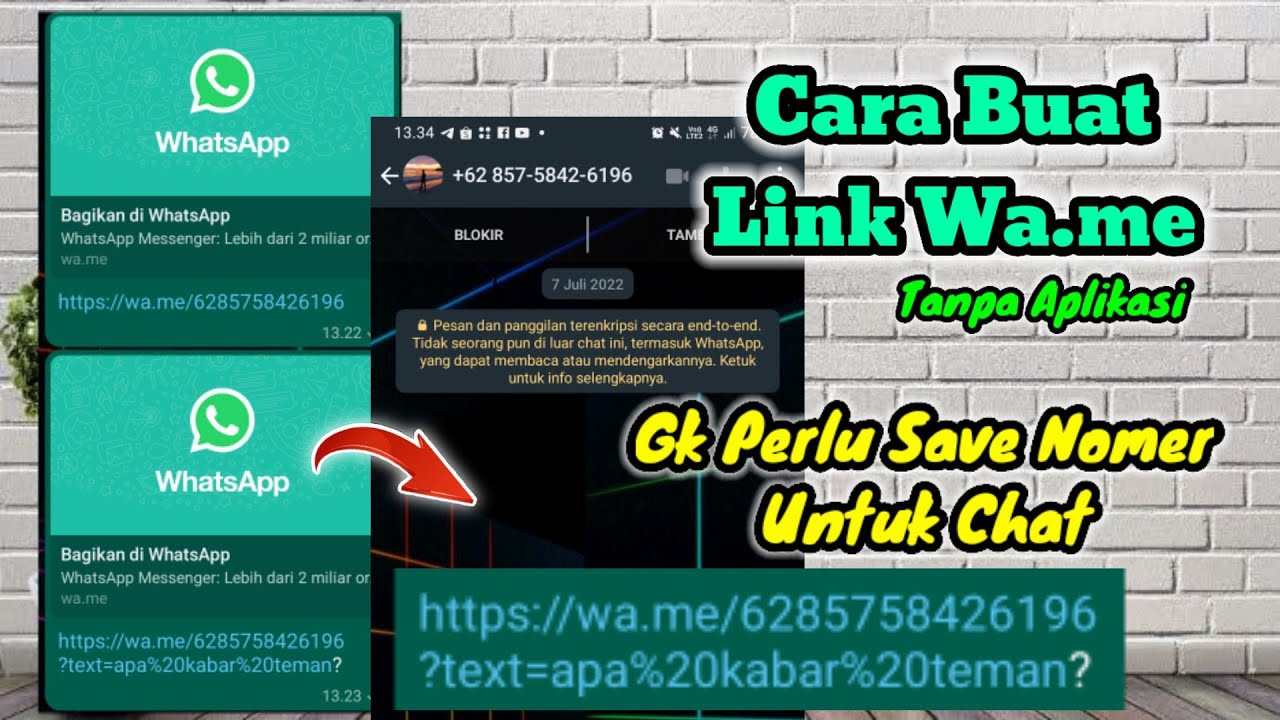 Cara Membuat Link Whatsapp Menuju Chat Langsung Cara Buat Link Wa me ...
