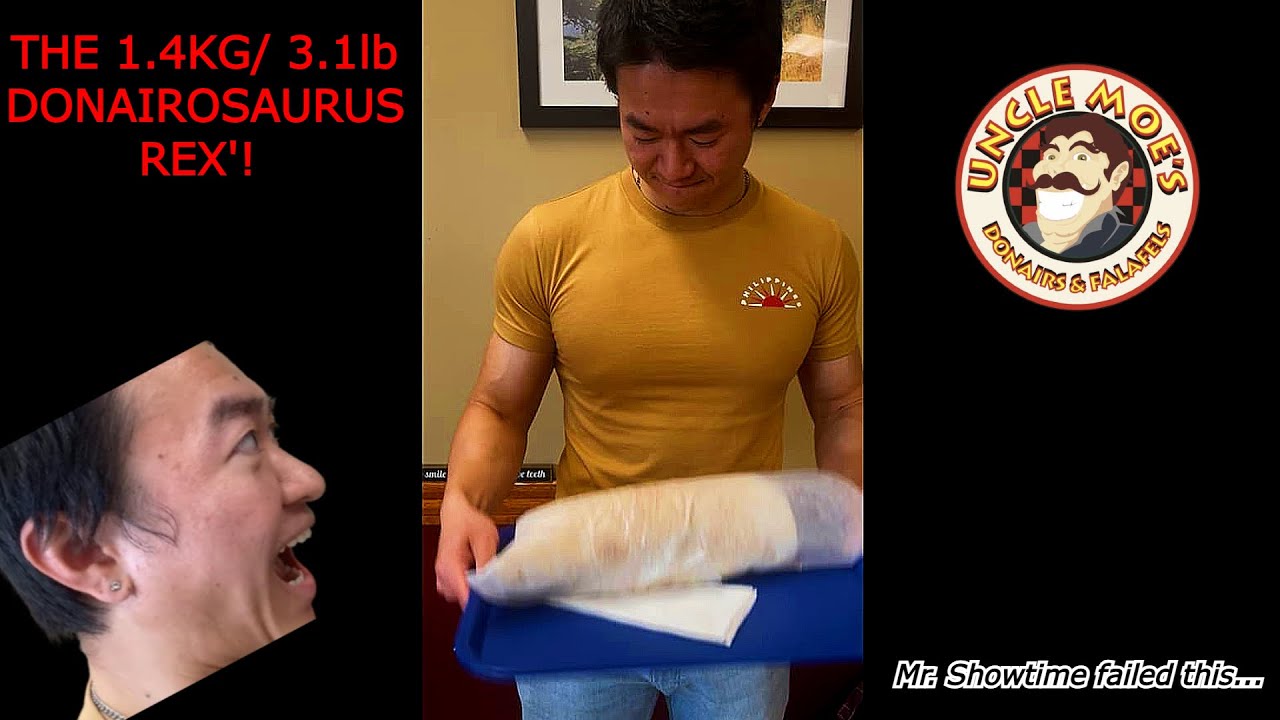Can I beat the 3.1lb, biggest DONAIR KEBAB IN CANADA? 'THE DONAIROSAURUS REX! Uncle Moe's ...