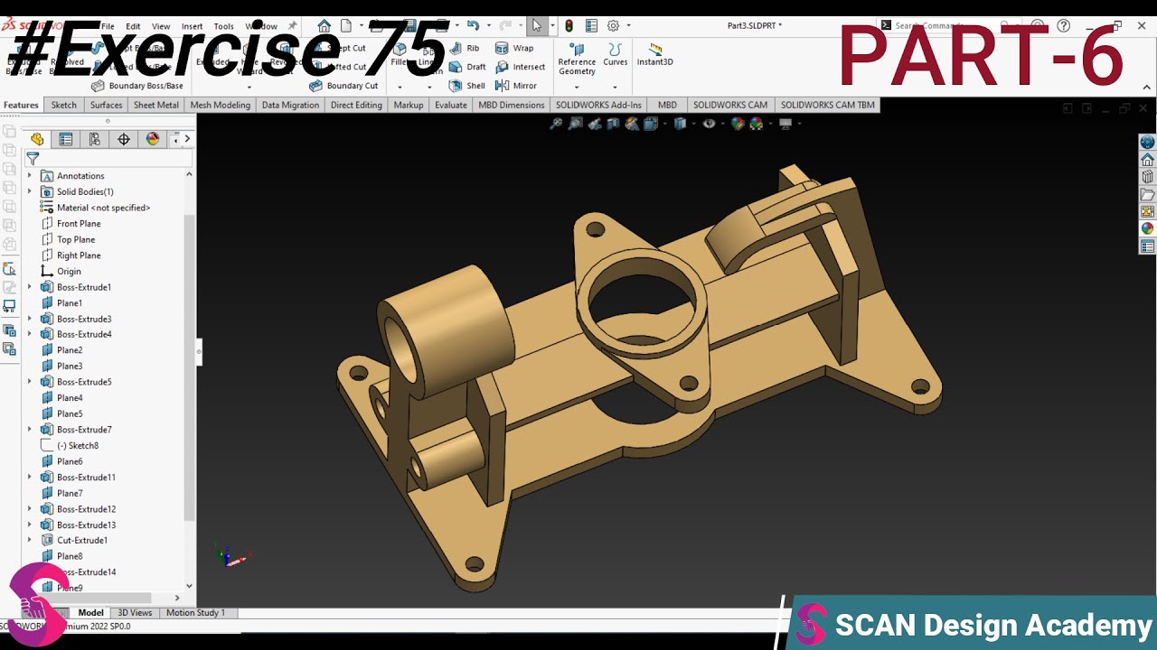 Advanced Sheet metal Tutorial in Solidworks Sheet Metal part - YouTube