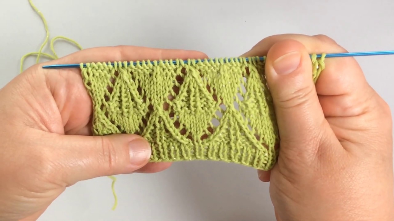 Ажур "Парус" / Вязание спицами / Openwork Knitting Pattern. - YouTube