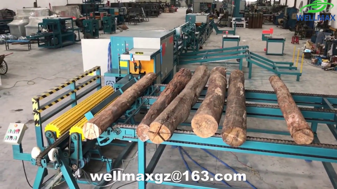 Automatic round log sawmill production line,log cutting machine ...