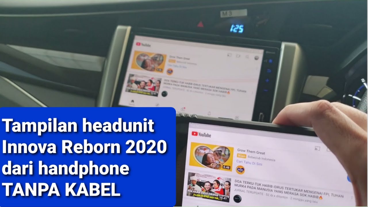 Headunit Innova facelift 2.4V 2020 dari handphone TANPA KABEL - YouTube