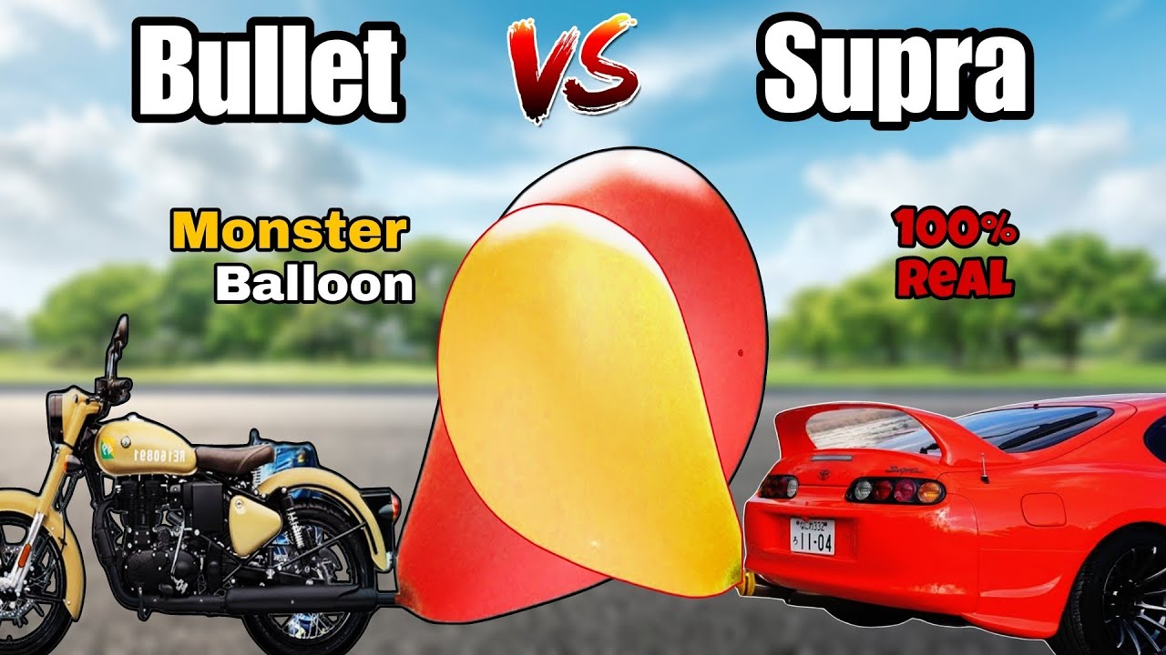 Balloon experiment: Bullet Bike vs Car silencer -😱 इतना बड़ा गुब्बारा ...